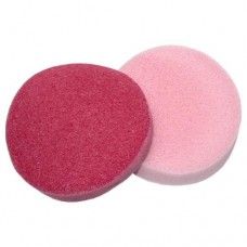Round Pink Sponges for Sensitive Skin (2/Pack)