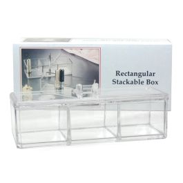 3 Compartment Box With Lid (Acrylic)