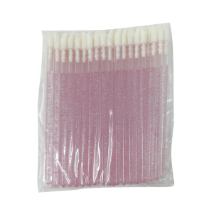 Disposable Lip Applicator with Clear Pink Handle (50/Pack)