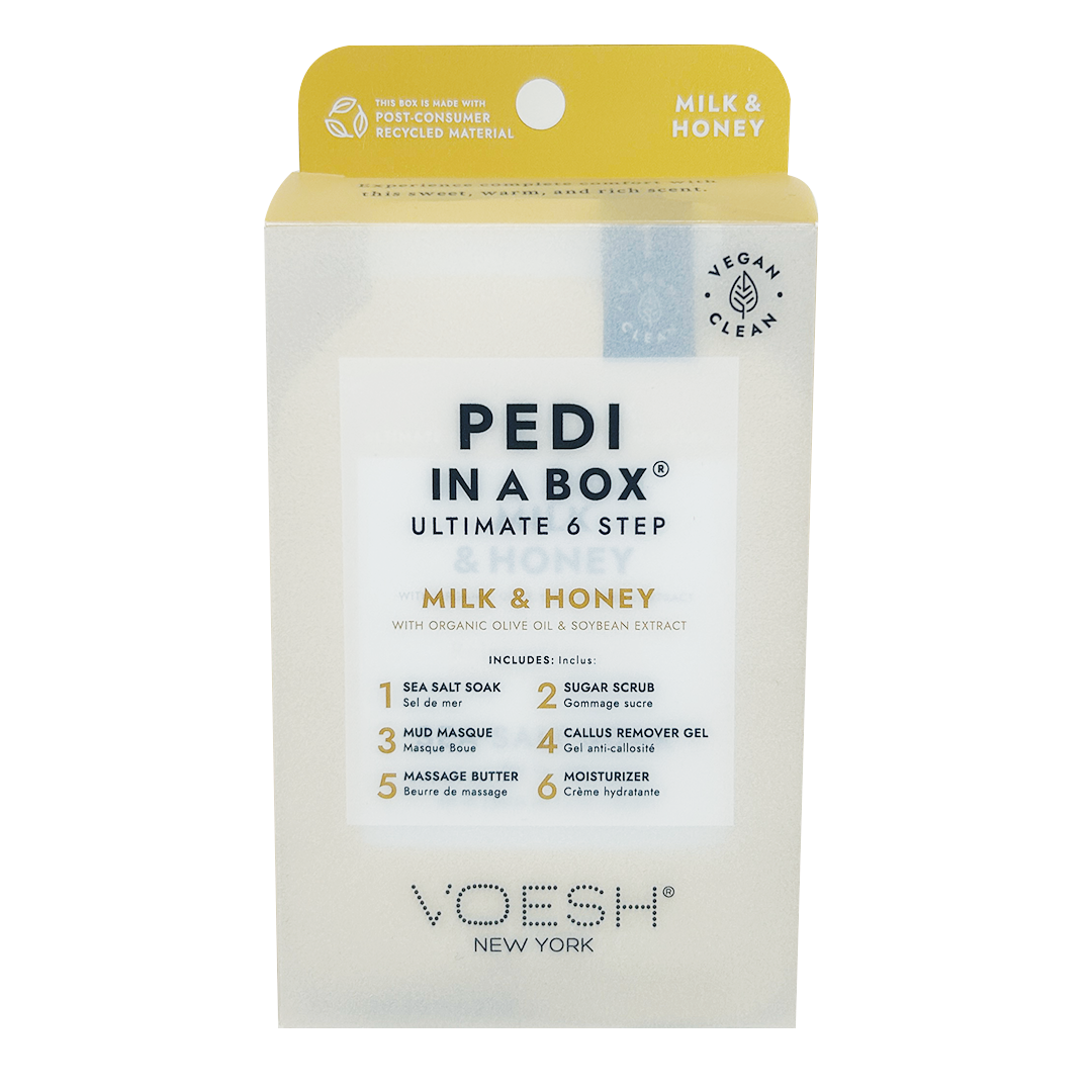 VOESH Pedi in a Box (a Luxurious Ultimate 6 step system) Milk & Honey