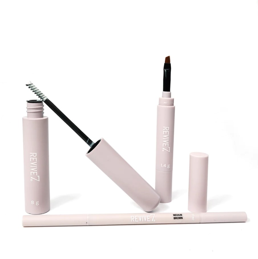Revive 7 Sculpt Brow Styling System Medium Brown-Gel, Tint, Pencil